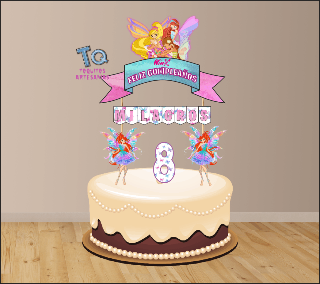winx club hadas Cake Toppers cod AT076 - Sakura Artesania ️