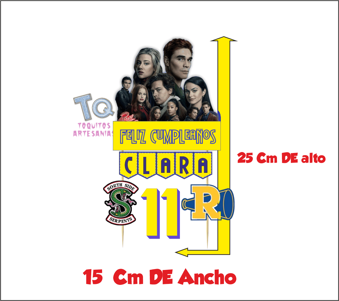 Riverdale cake Toppers cod AT422 - Sakura Artesania ️