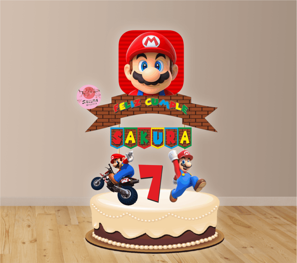 super mario bros cake Toppers cod AT479 - Sakura Artesania ️